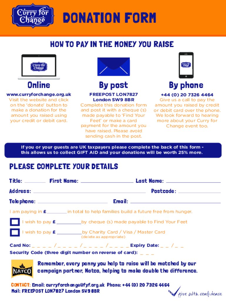 Fillable Online CAF Donate helpSet up your online donation form Fax Email Print - pdfFiller