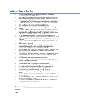 Fillable Online How to Write a Volunteer Code of Ethics - Galaxy ...