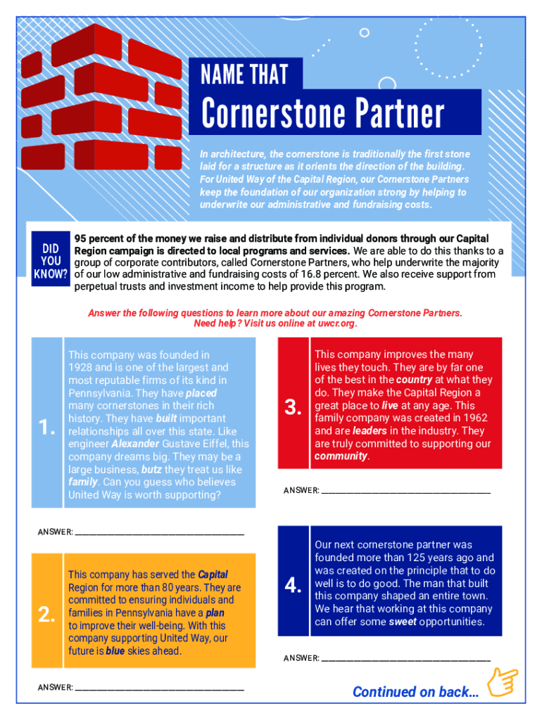 Fillable Online The Little-Known Purpose of the Cornerstone - Bill ...