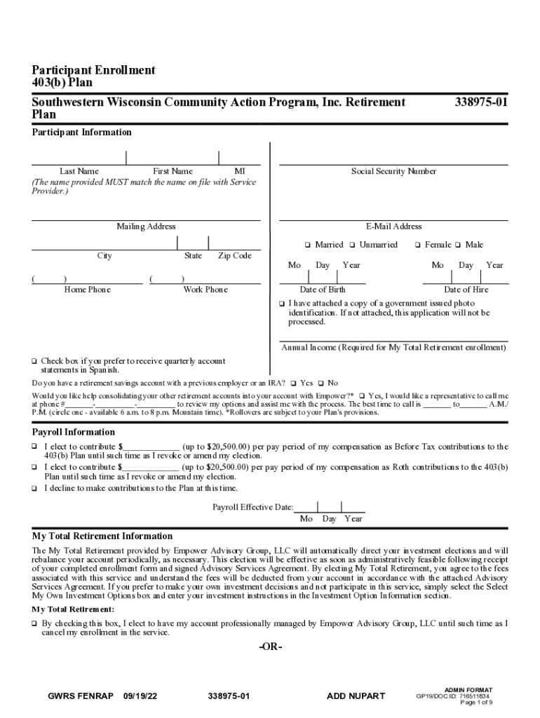 Fillable Online WEA Member Benefits - Automatic Enrollment in 403(b ...