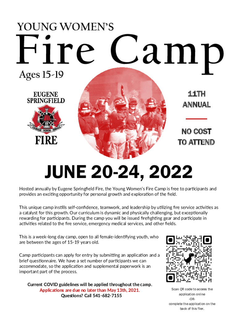 Fillable Online Eugene Springfield Fire Department hosts Young Women's ...