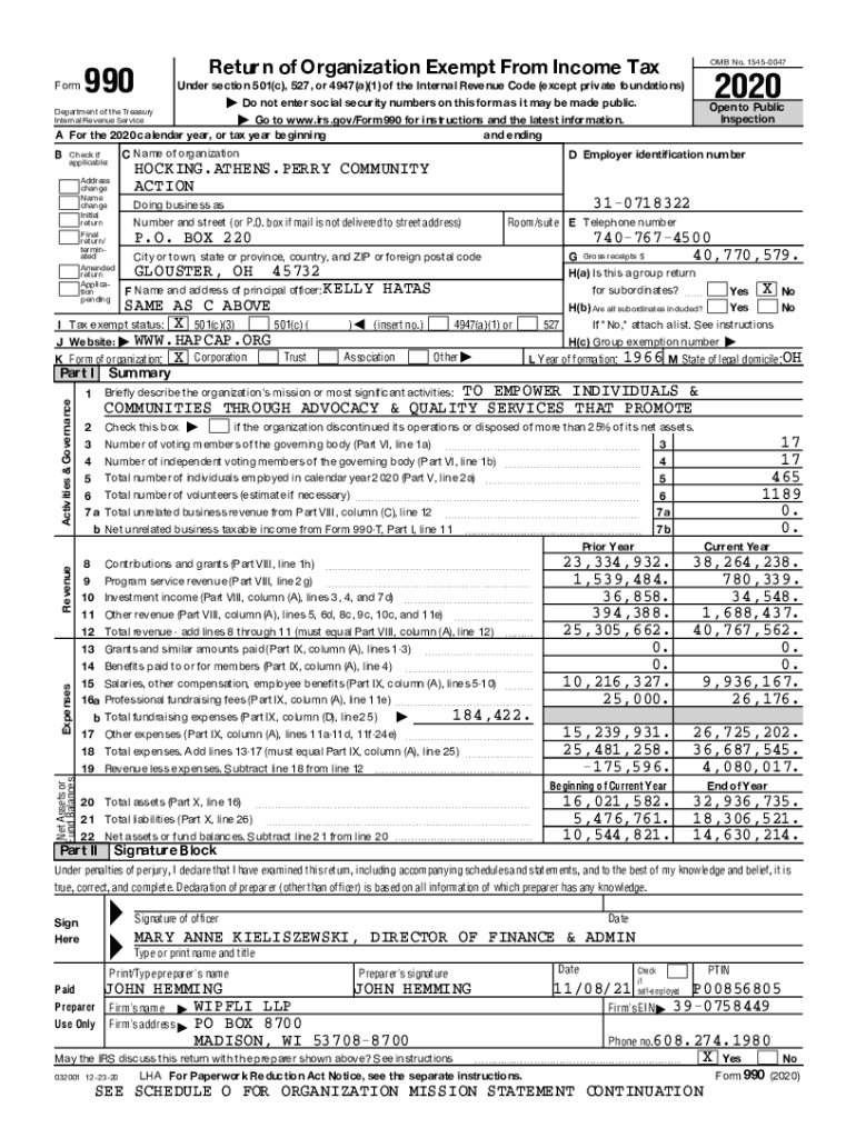 Fillable Online Most Recent 990.pdf Fax Email Print - pdfFiller