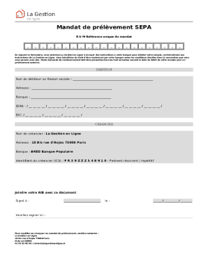 Remplissable En Ligne Rfrence Unique de Mandat (RUM) - Dfinition ...