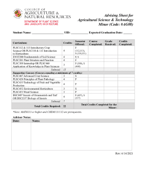 Fillable Online psla umd PSLA-AGST Minor Requirements2021 Fax Email ...