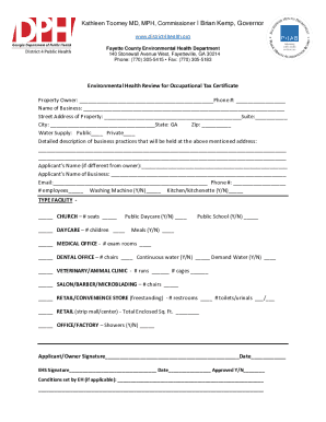 Fillable Online Kathleen Toomey - Georgia Department of Public Health ...