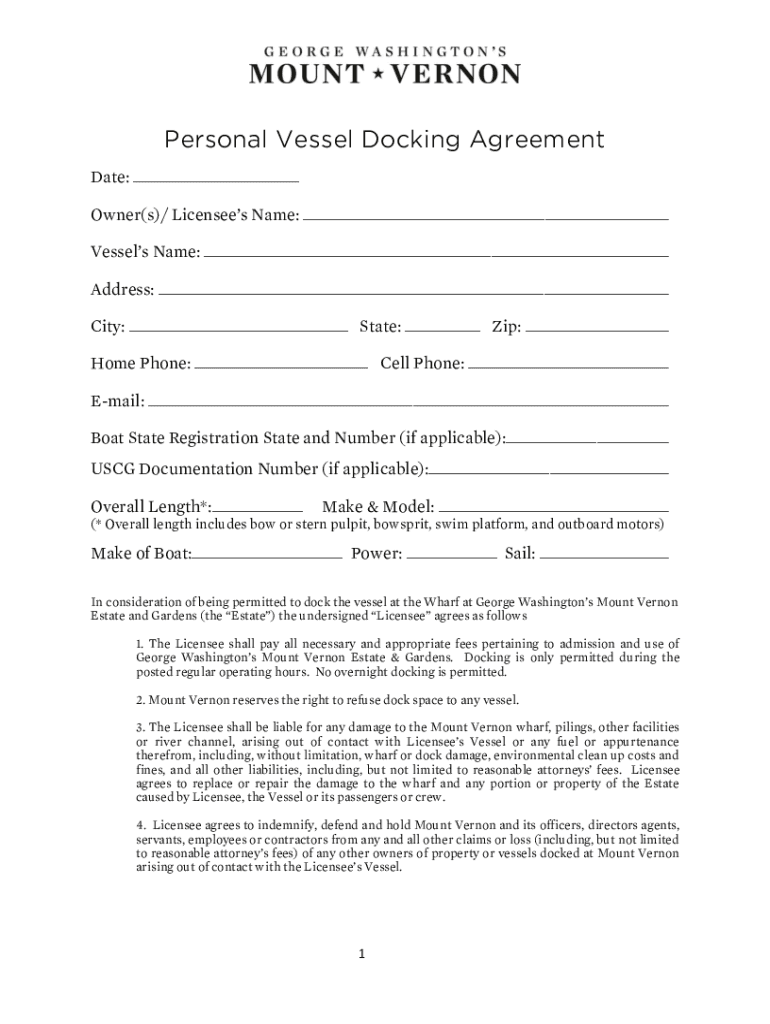 Fillable Online Grafton Harbor 2023 - 2024 Lease Agreement ...