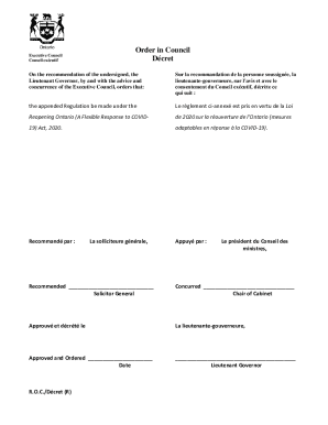 Remplissable En Ligne Lieutenant Governor in Council Definition Fax ...