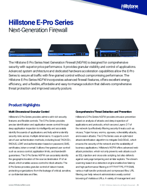 Fillable Online Hillstone E-Pro Series: Next-Generation Firewall ...