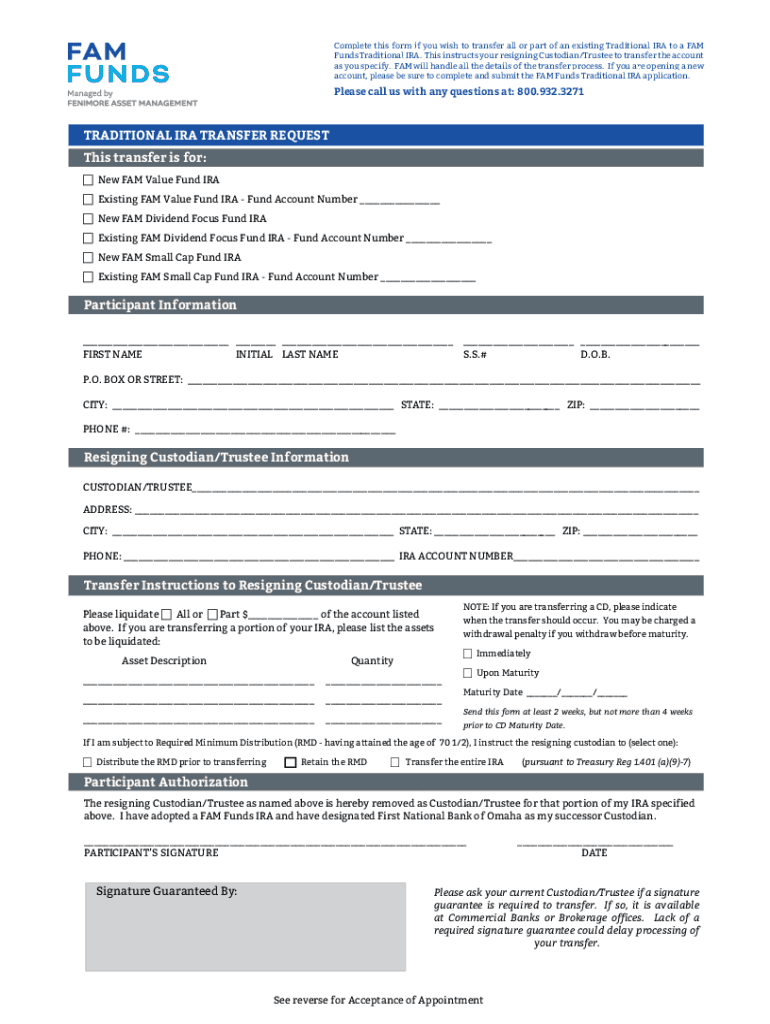 Fillable Online Traditional Individual Retirement Account (IRA) Forms ...