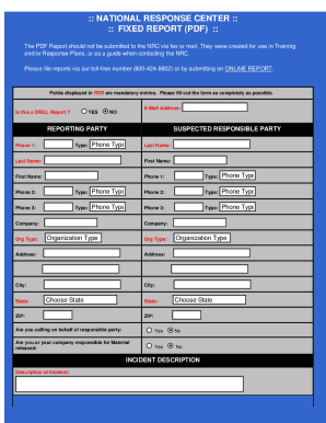 Fillable Online NRC PDF Report Forms - FIXED REPORT Fax Email Print - pdfFiller