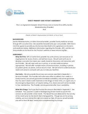 Fillable Online Direct Primary Care Patient Agreement Fax Email Print ...