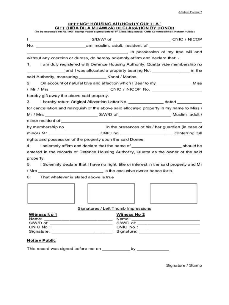 Fillable Online Donar Format 7 Hiba Transfer Fax Email Print - pdfFiller