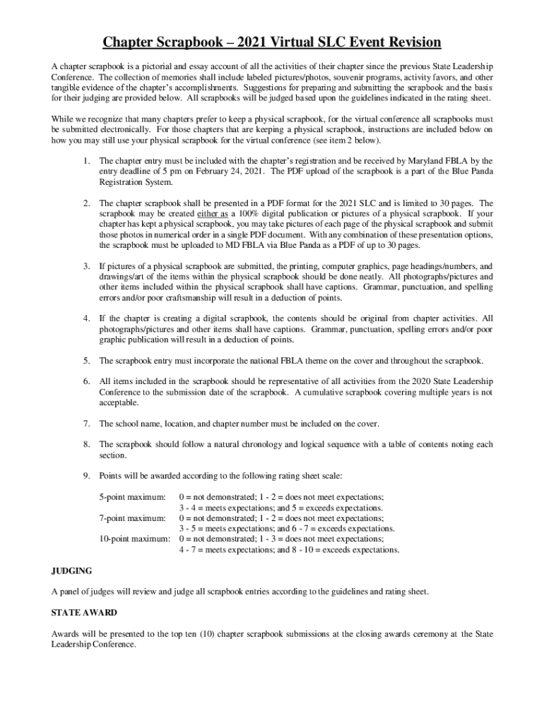 Fillable Online A Chapters FFA Scrapbook should serve as a tool for historica Fax Email Print ...