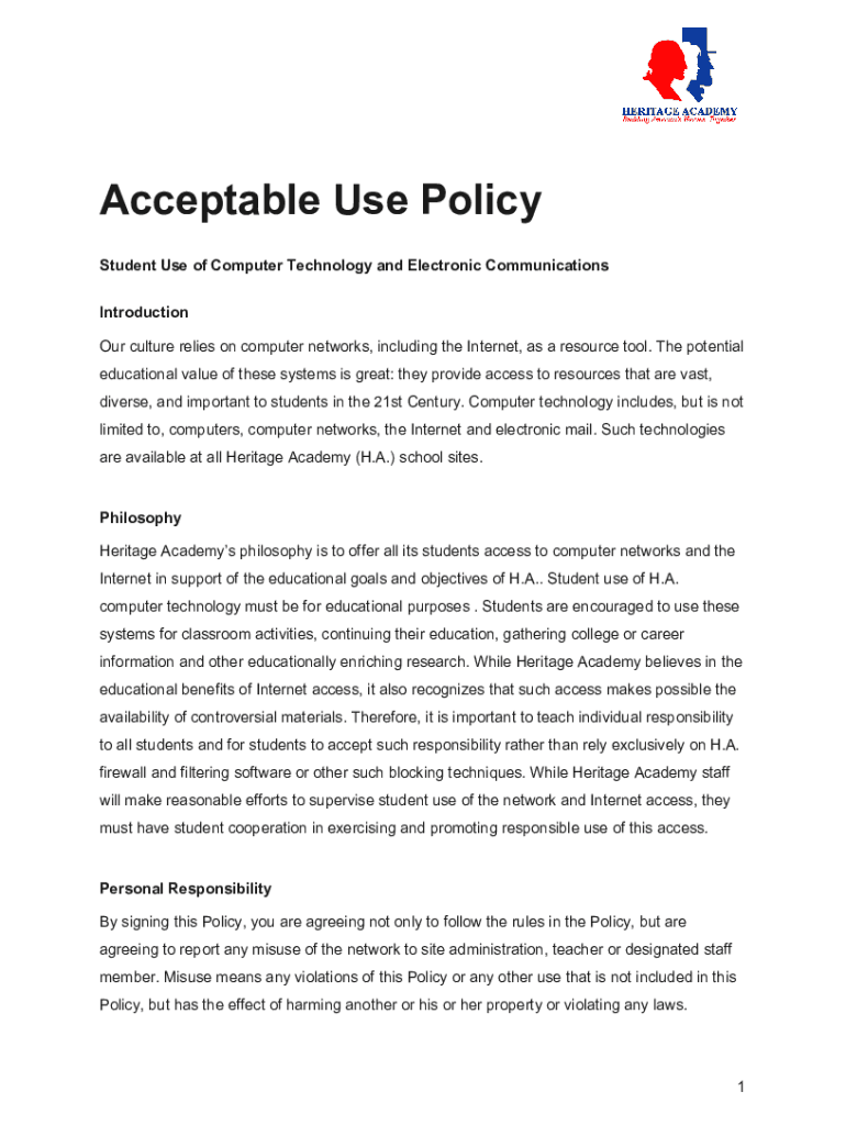 Fillable Online Guideline on Acceptable Network and Device Use- Canada ...
