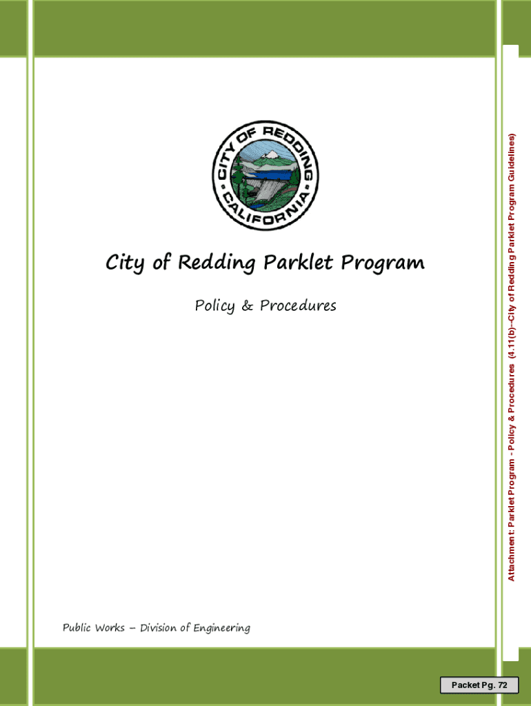 Fillable Online City of Redding Parklet Program - McConnell Foundation Fax Email Print - pdfFiller