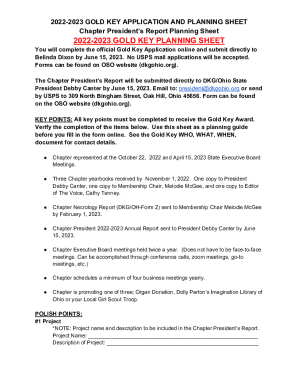 Fillable Online Copy of 2022-2023 Gold Key Application and Planning ...