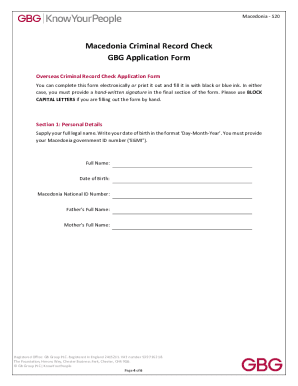 Fillable Online APPLICATION FORM MACEDONIA - First Advantage EMEA Fax ...