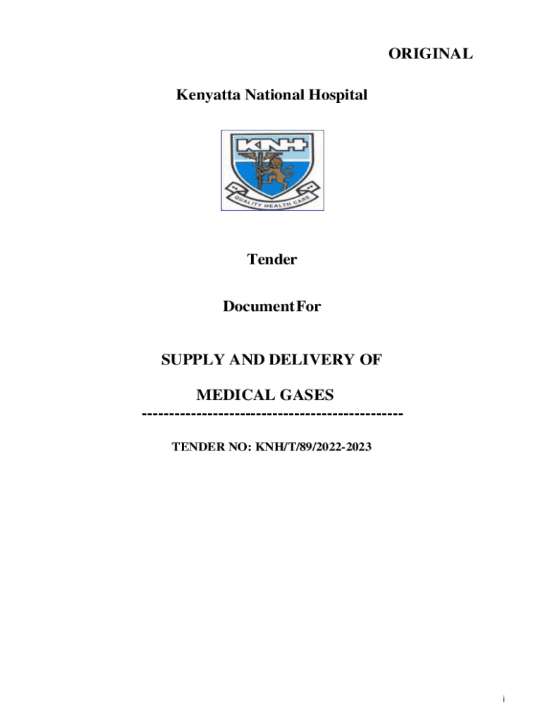 Fillable Online knh or tender no - Kenyatta National Hospital Fax Email ...