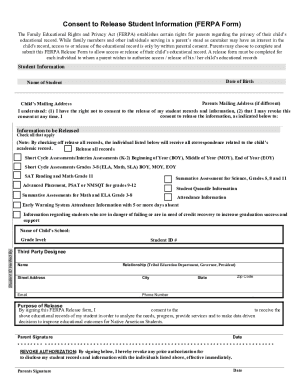 Fillable Online FERPA Release Form - EDITS Fax Email Print - pdfFiller