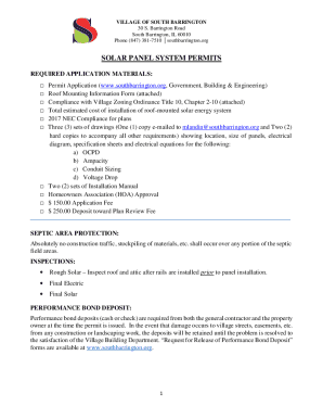 Fillable Online Solar Panel System Permits - Village of South ...