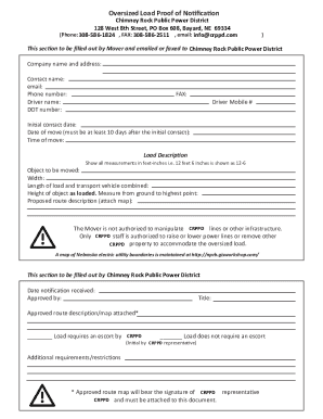 Fillable Online Oversized Permit Notification Form Fax Email Print ...