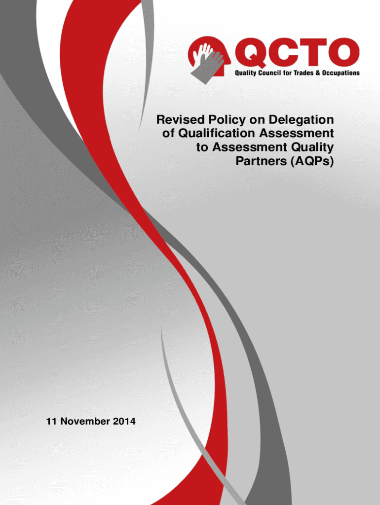 Fillable Online Revised Policy on Delegation of Qualification ...