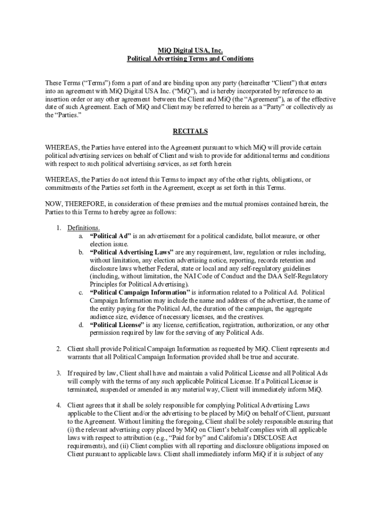 Fillable Online Terms of Service - Paradigm Reach Fax Email Print ...