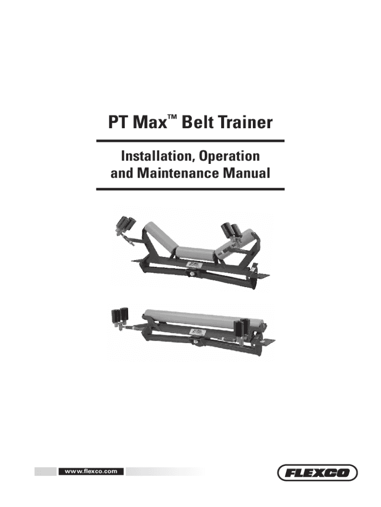 Fillable Online PT Max Adjustable Belt Trainer - Flexco Fax Email Print ...