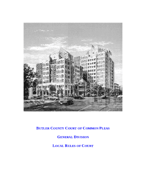 Butler County Court of Common Pleas General Division Local Rules ...