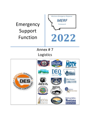 Fillable Online Emergency Support Function - MT DES Fax Email Print ...