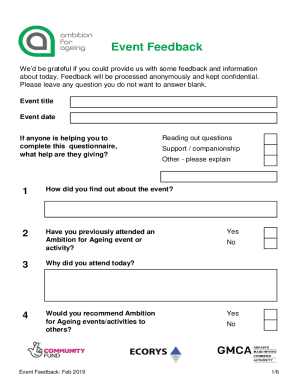 Fillable Online How to Write a Post Event Survey (With 40+ Example ...