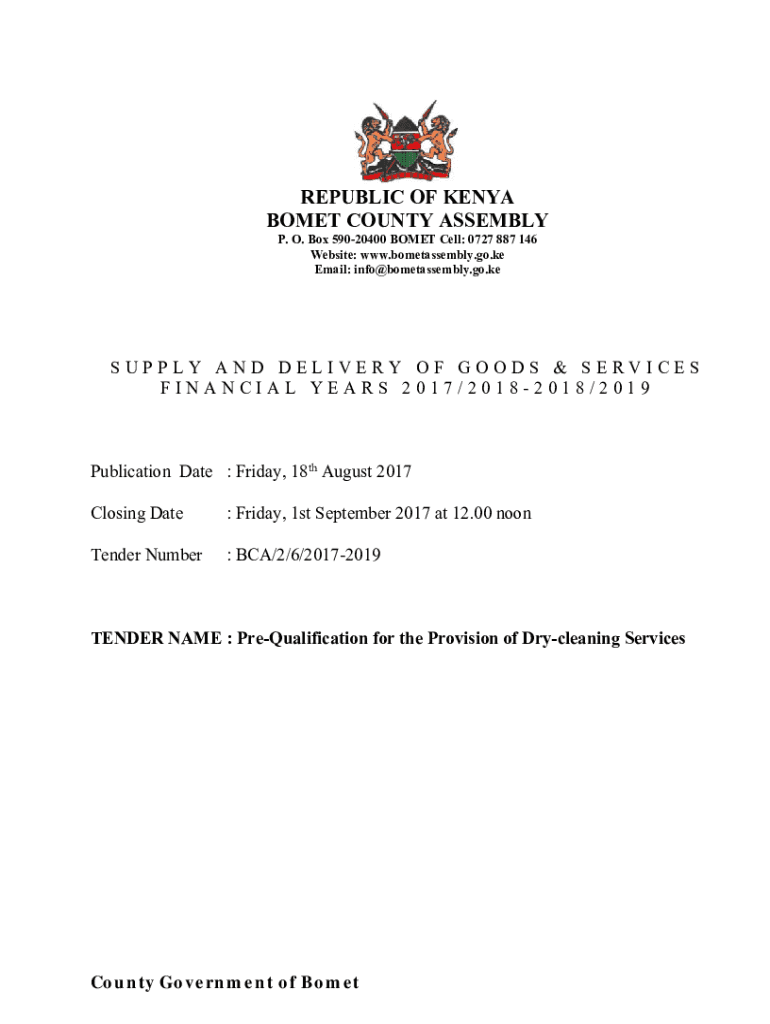 Fillable Online Bomet County Assembly - County Assembly of Bomet Fax ...