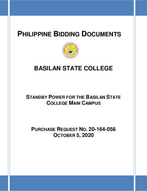 Fillable Online bassc edu Philippine Bidding Documents - Basilan State ...