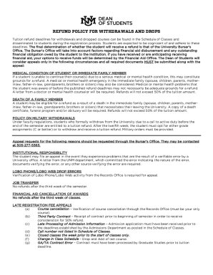 Fillable Online tuition refund appeal form 2021.docx Fax Email Print ...