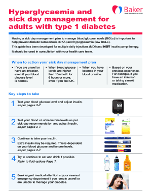 Fillable Online Clinical Guiding Principles for Sick Day Management of ...