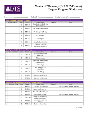 Fillable Online Arts OASIS Degree Planning Worksheet - McGill ...