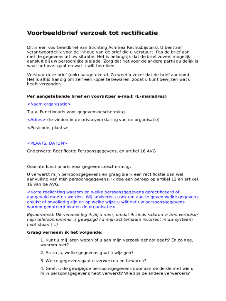 Gratis voorbeeldbrieven // Download Juridisch voorbeeld brief Doc ...