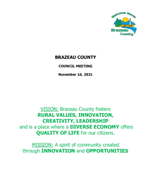 Fillable Online VISION - Brazeau County Fax Email Print - pdfFiller