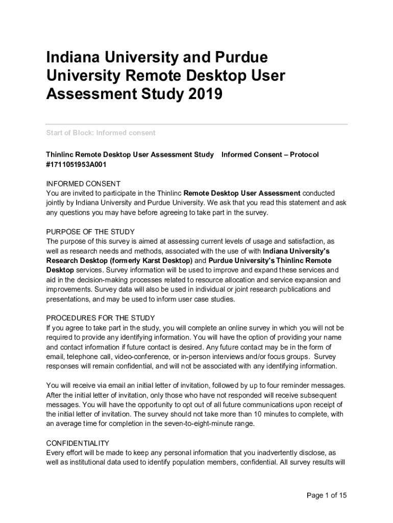 Fillable Online scholarworks iu Indiana University and Purdue University Remote Desktop User ...