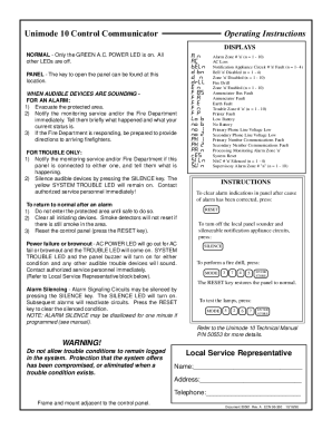 Fillable Online ADT Unimode 10-UD NEW System Test 1! (This is the BIG ...