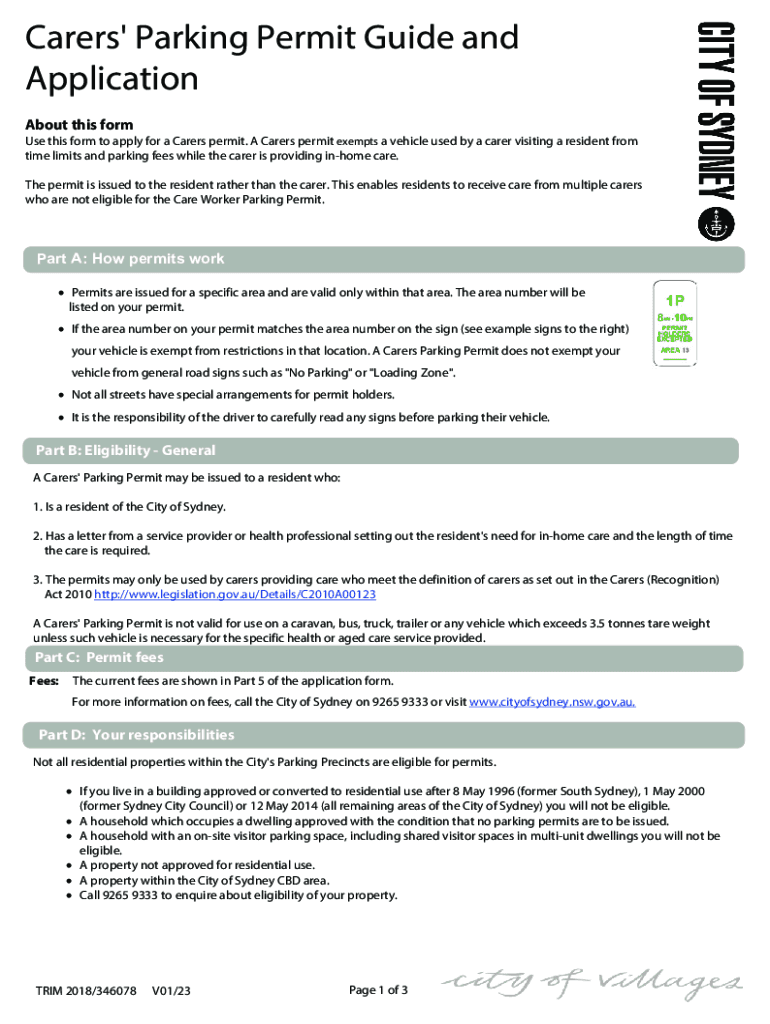 Fillable Online Application form CARERS PERMIT - Sligo County Council Fax Email Print - pdfFiller