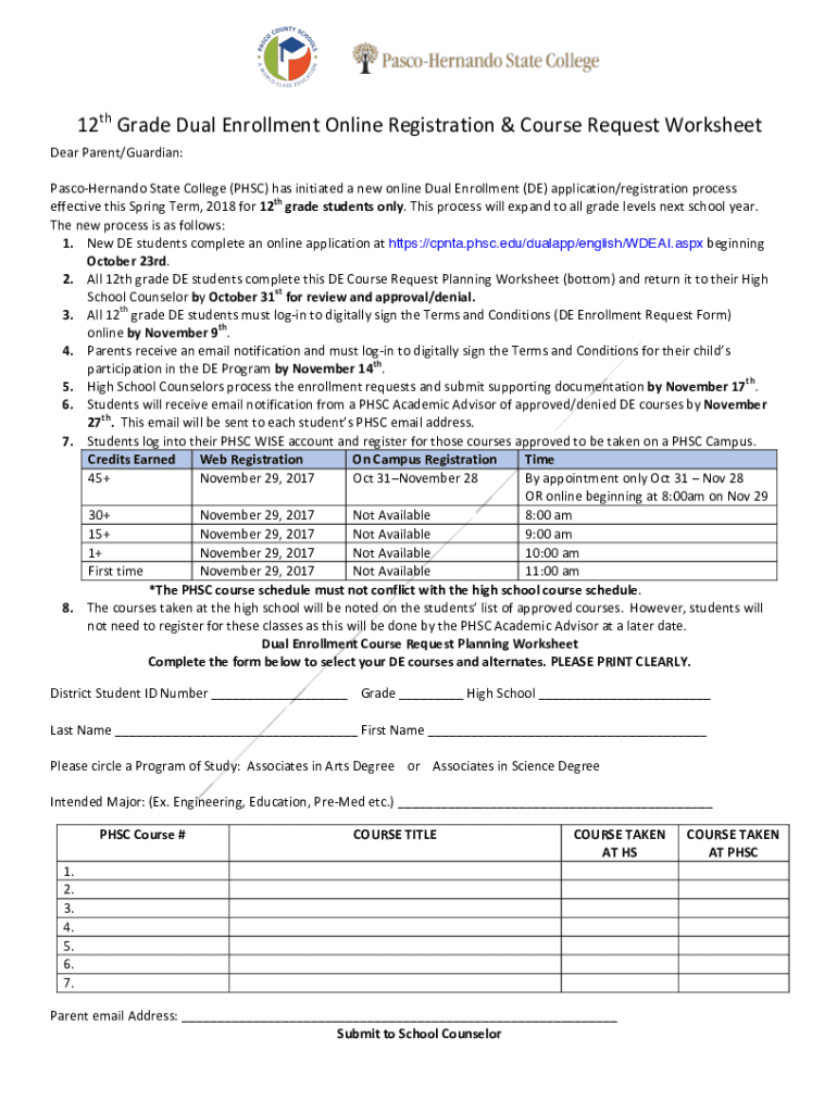 Fillable Online jwmhs pasco k12 fl DE Online Registration and Course ...