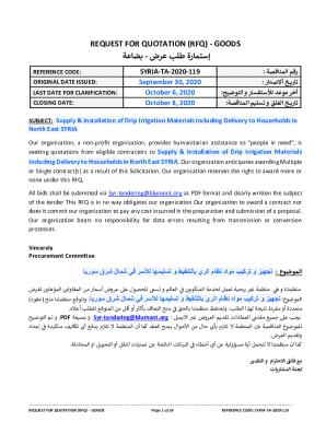 Fillable Online REQUEST FOR QUOTATION (RFQ) - GOODS Fax Email Print - pdfFiller