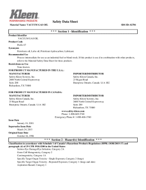Fillable Online SAFETY DATA SHEET Gas oils (petroleum), heavy vacuum ...