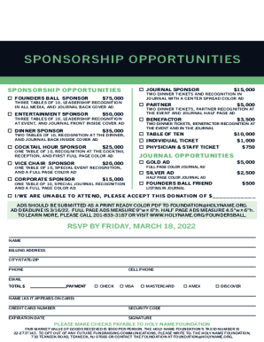 Fillable Online sponsorship opportunities - Holy Name Medical Center Fax Email Print - pdfFiller