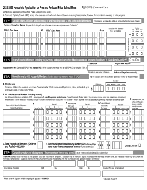 Fillable Online 2022-2023 Household Application for Free and ... - AWS Fax Email Print - pdfFiller
