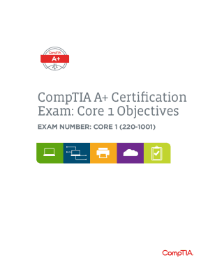 Fillable Online CompTIA A+ Certification Exam: Core 1 Objectives Fax ...