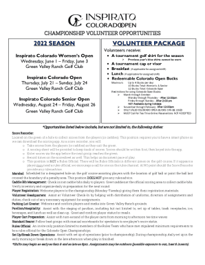 Fillable Online img bluegolf Inspirato Colorado Opens - First Tee ...