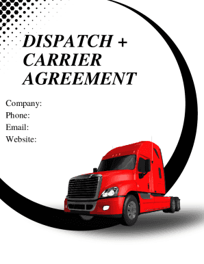 Fillable Online Dispatcher-Carrier Agreement - fy trucking co Fax Email ...