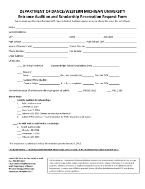 Fillable Online Dance audition information sheet 2023 (updated 2-7-23) Fax Email Print - pdfFiller